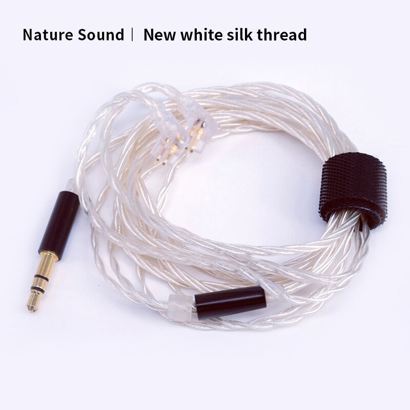 NS High-quality fever hifi new white wire earphone cable,Natural Sound